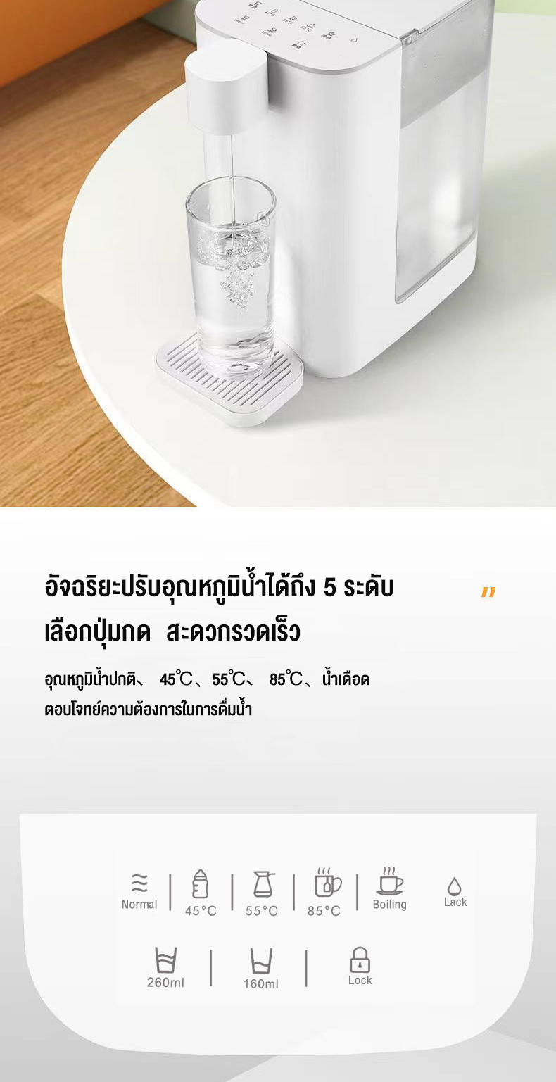 CAMEL เครื่องทำน้ำร้อน 3L ร้อนเร็ว 3 วินาที อุณหภูมิของน้ำ 5 ระดับ ...