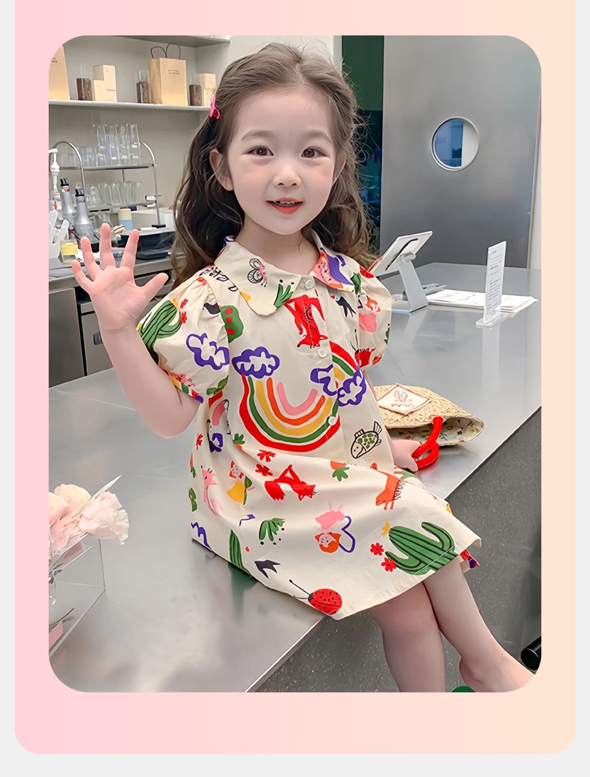 PRINCESS KESLI ชุดเดรส ลายกราฟฟิตี สำหรับเด็กผู้หญิง 1-9 ปี | Shopee ...