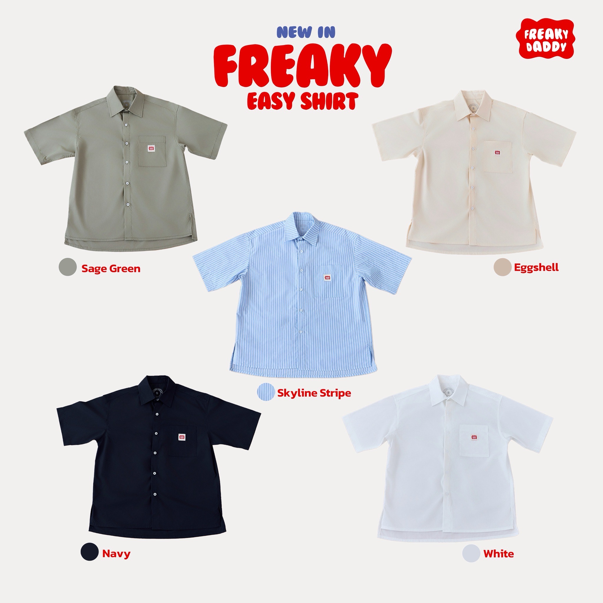 เสื้อเชิ้ตทรงโอเวอไซซ์ครอป Freaky Easy Shirt | Shopee Thailand