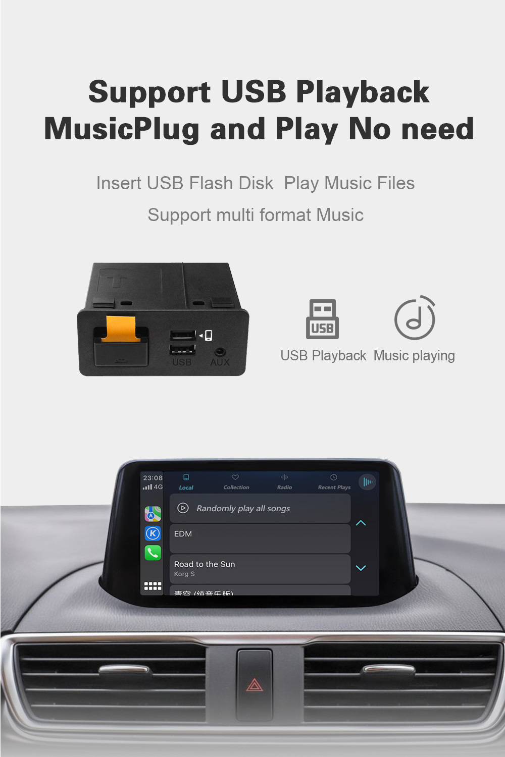 🔥【อัพเกรด】USB Hub สำหรับ Mazda | รองรับ CarPlay & Android Auto 📱 ใช้ได้ ...