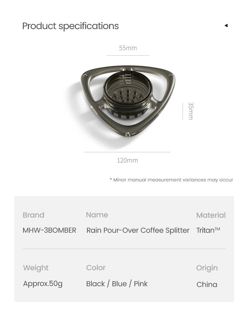 MHW-3BOMBER Rain Pour-Over Coffee Splitter อุปกรณ์ช่วยกระจายน้ำ สำหรับ ...