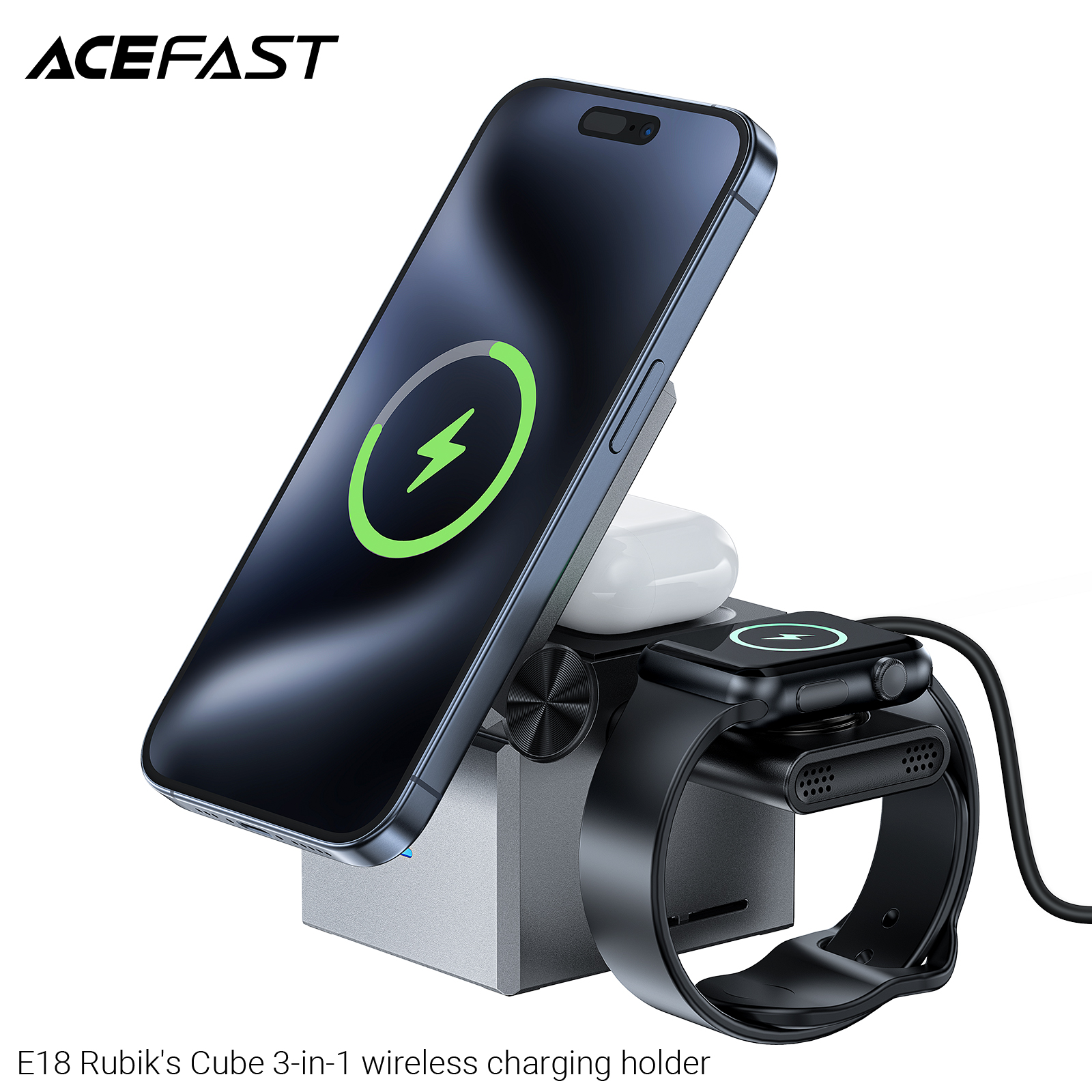 hoco CQ3/CQ7/CQ8 แท่นชาร์จไร้สาย 3 in1 แท่นชาร์จ ชาร์จเร็ว15W ชาร์จ ...