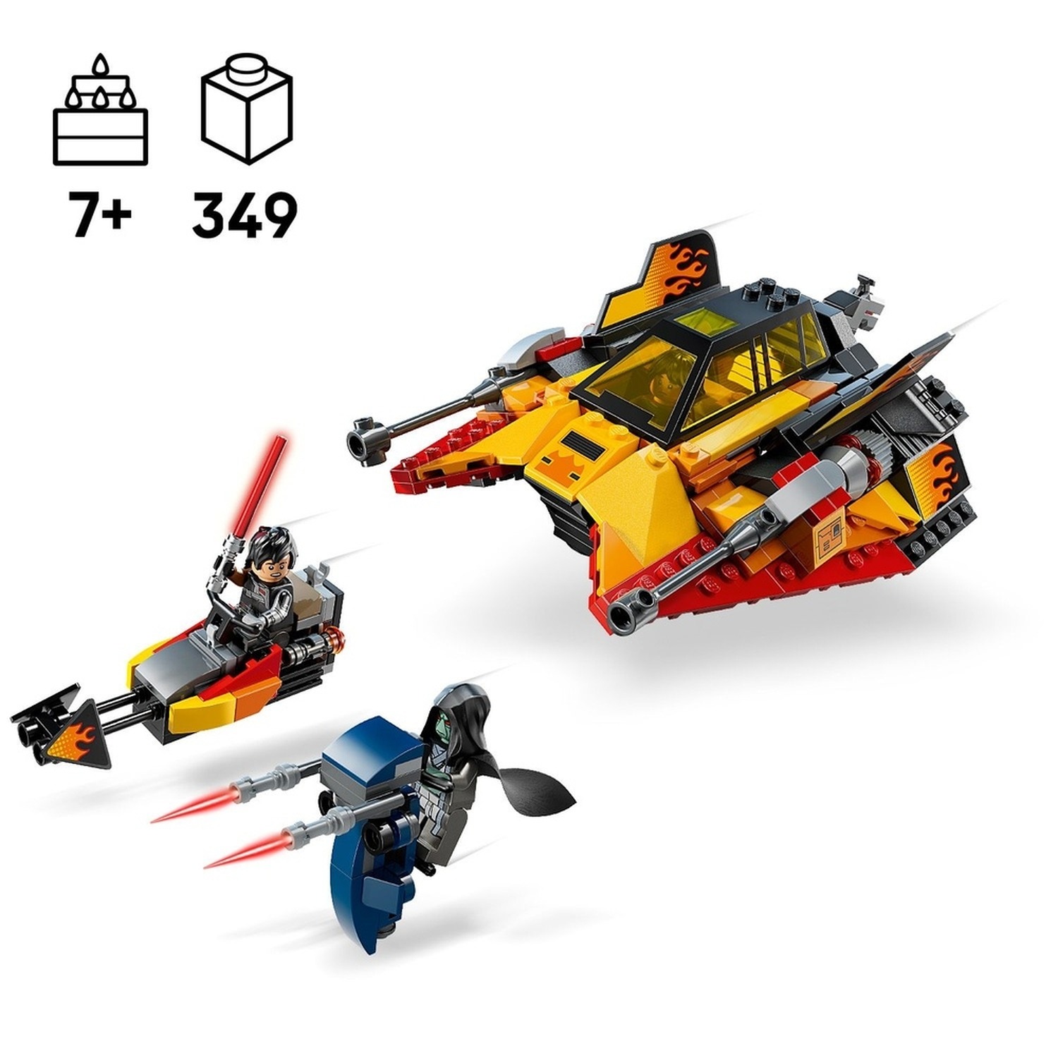 LEGO Star Wars TM 75414 The Force Burner Snowspeeder (349 Pieces ...