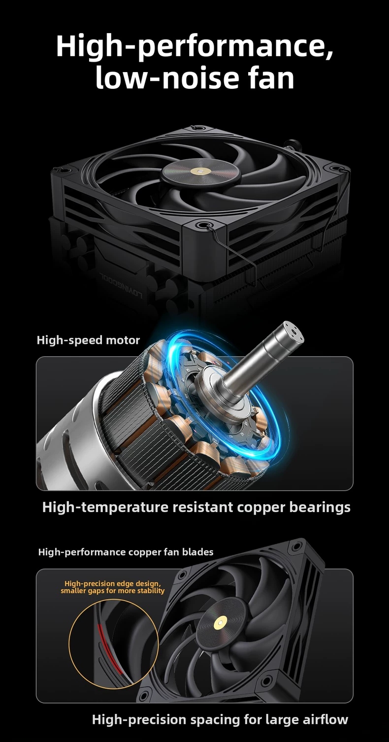 CPU AIR COOLER (พัดลมซีพียู) LOVINGCOOL K600 / K6000 Intel LGA115X / 1200 / 1700 AMD: AM3 / AM4 ...