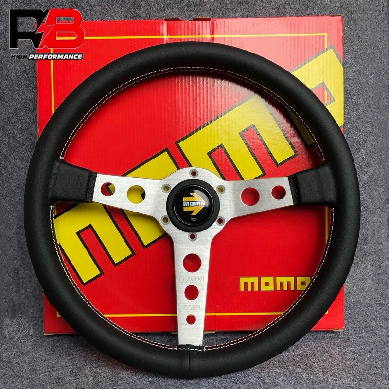 พวงมาลัย MOMO/GREDDY/OMP/MUGEN/NARDI ก้านตรง 13.5นิ้ว งานเทียบ สวย ปั้ม ...