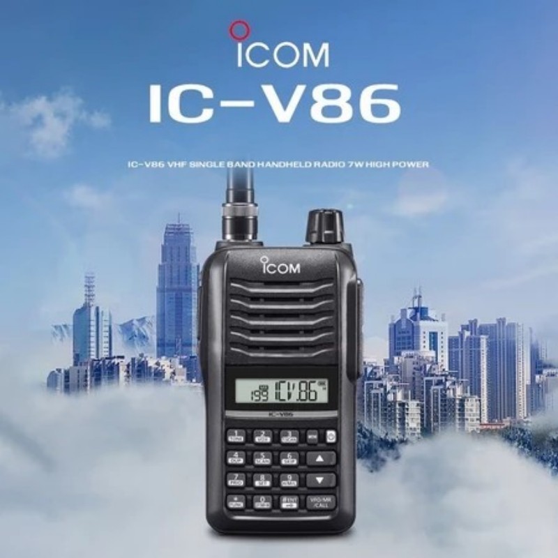 (ส่งไวจากไทย ) วิทยุ ICOM V86 FM/AM/VHF 137-174Mhz 7W วอสื่อสาร ระยะส่ง ...