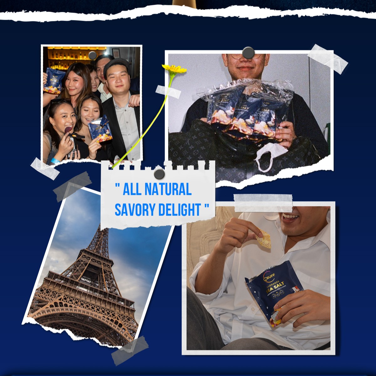 CRUFF ชิพส์มันหลากสีทอดอบกรอบพรีเมียม รสเกลือทะเล เกรฮองเด 75ก. | Shopee Thailand
