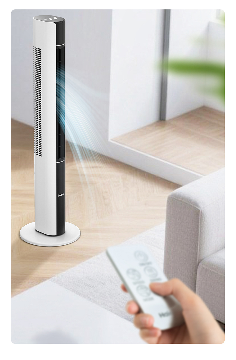 Haier Smart Tower Fan พัดลมทาวเวอร์ พัดลมไร้ใบพัด พัดลมตั้งพื้น 3โหมด ...