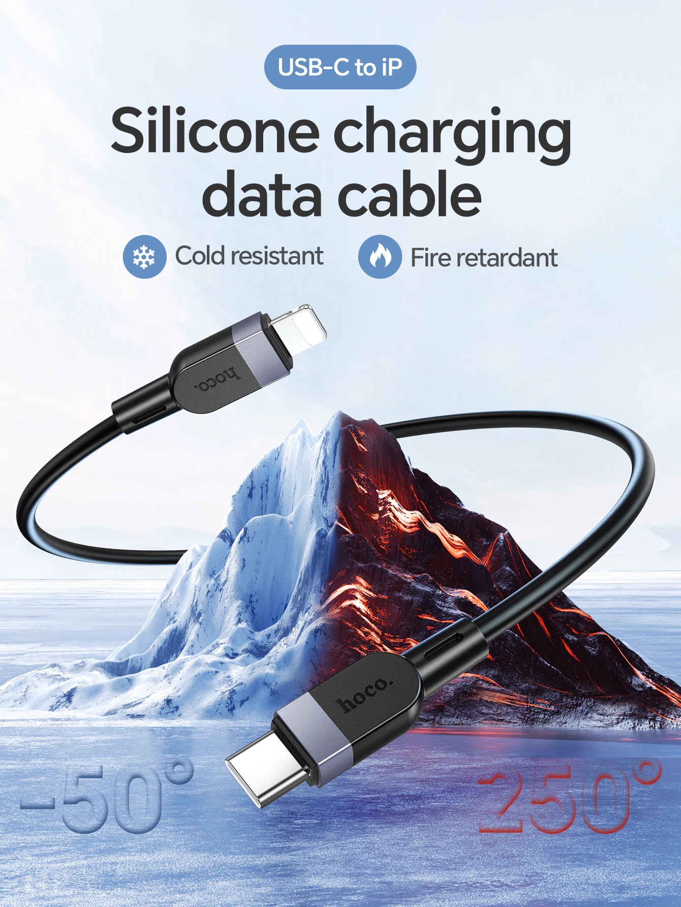 Hoco X109 สายชาร์จเร็ว PD 27W TYPE-C to iP สายซิลิโคน ความยาว 1 เมตร/2 ...