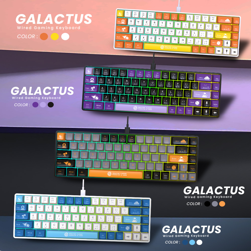[เก็บโค้ดส่งฟรี] Neolution E-Sport Keyboard รุ่น GALACTUS คีย์บอร์ดไร้ ...