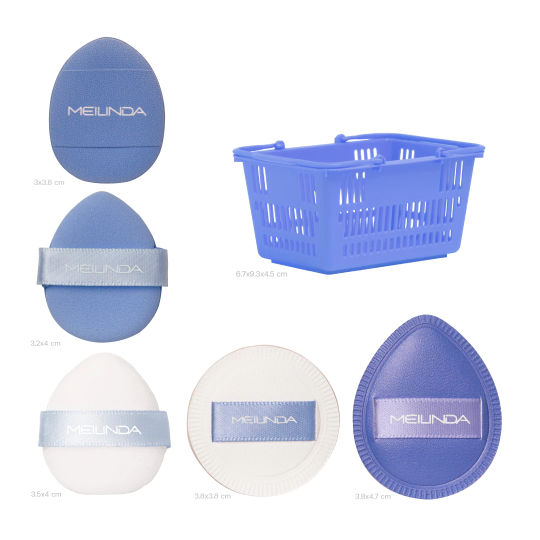 MEILINDA Mellow Puff Mart พัฟ พร้อมตะกร้าจิ๋ว ที่สามารถเก็บพัฟได้ ...