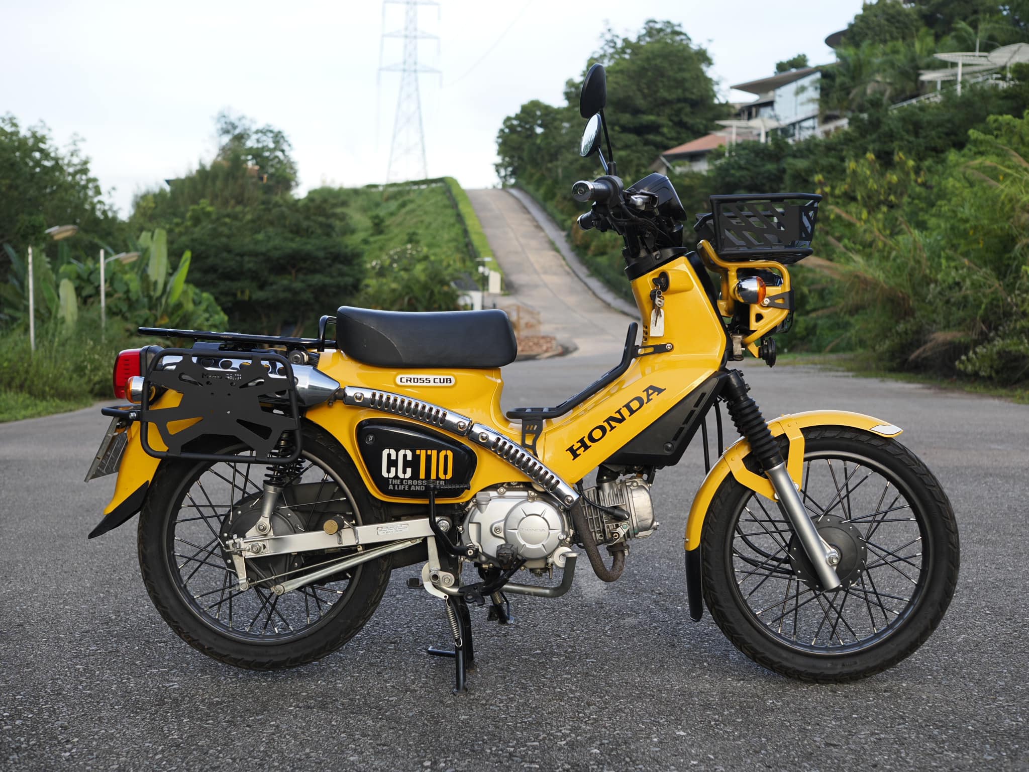 ตะกร้าหน้า Motoskill สำหรับ HONDA CC110 Cross Cub / Front Top Rack ...