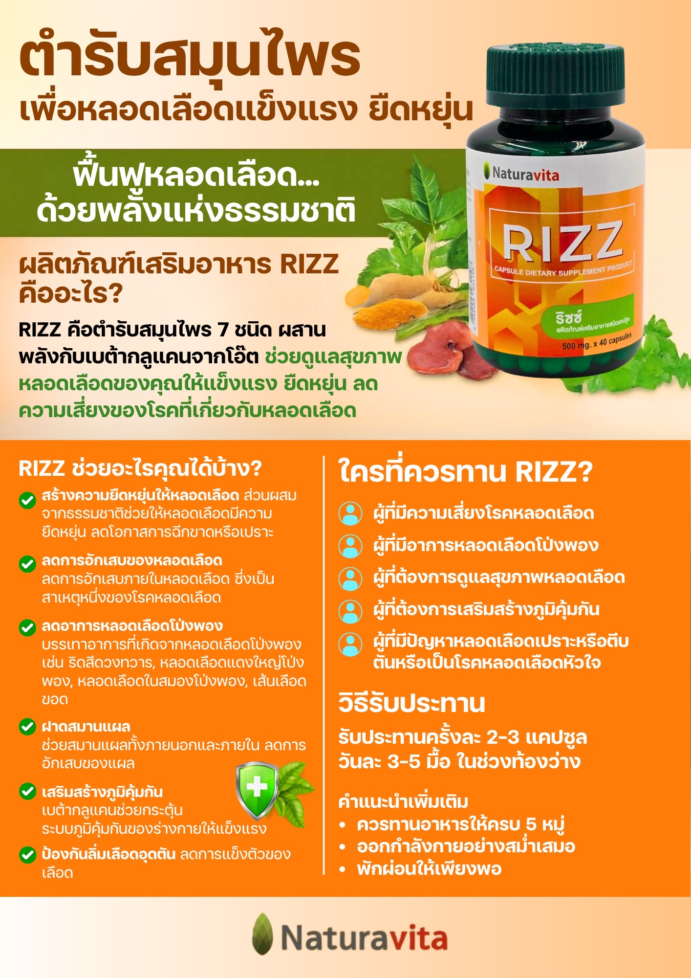 ☘️ผลิตภัณฑ์เสริมอาหาร RIZZ ริซ ️ ️ดูแลสุขภาพหลอดเลือดด้วยRIZZ สิค่ะ ...