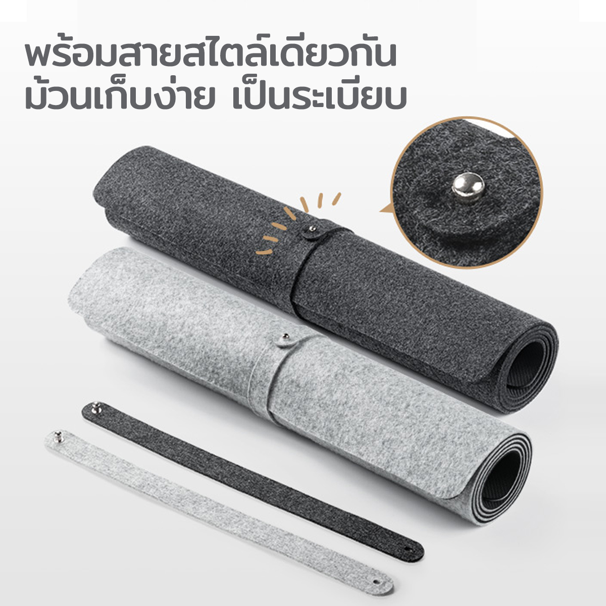 ELELAB แผ่นรองเมาส์ ผ้าสักหลาด ขนาดใหญ่ 3mm ปุ่มกันลื่น รองเมาส์และคีย์บอร์ด รองเขียน มีหลายขนาด ...