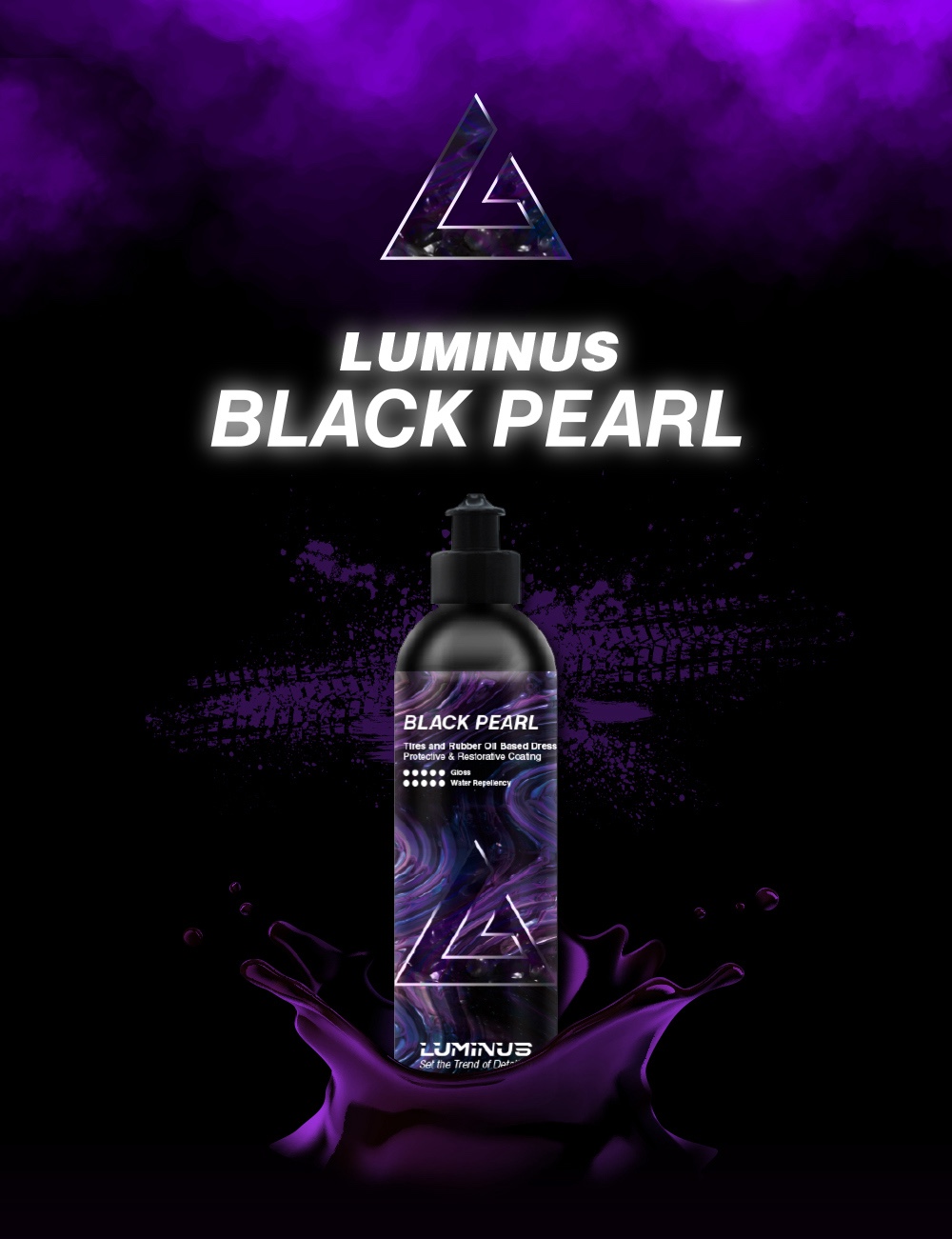LUMINUS Black Pearl, Tire & Rubber Dressing Oil-based, น้ำยาเคลือบยางและพลาสติก 500ml | Shopee ...