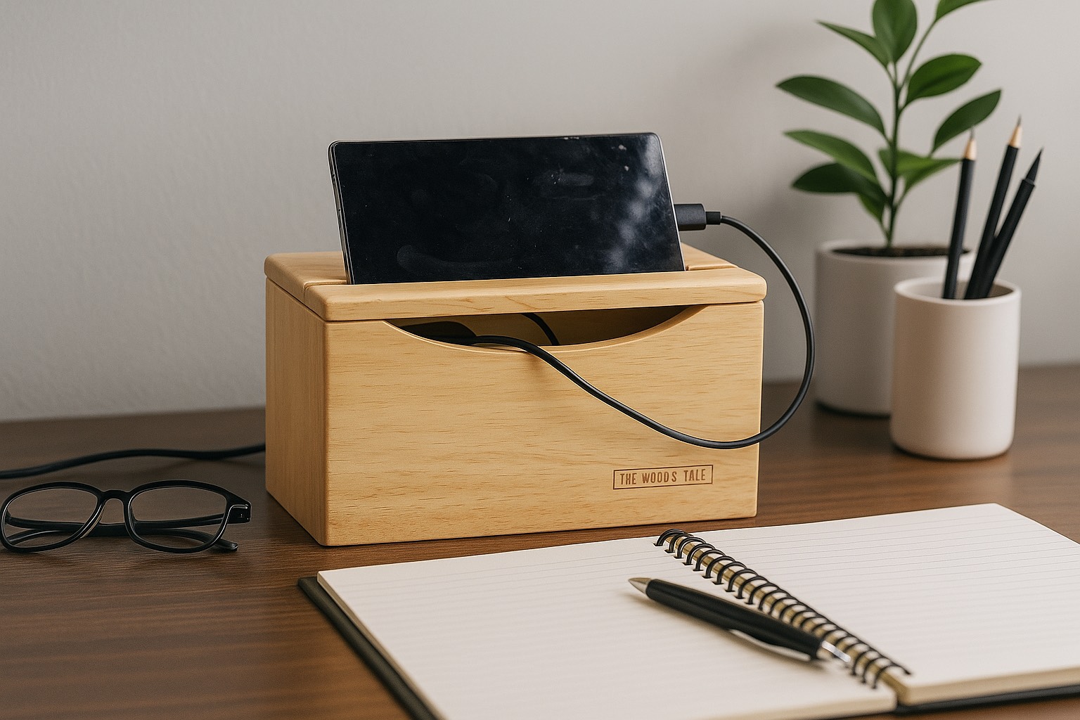 THEWOOD 'S TALE กล่องเก็บปลั๊กไฟ การจัดเก็บสายไฟ ปลั๊ก Plug Storage Box ...