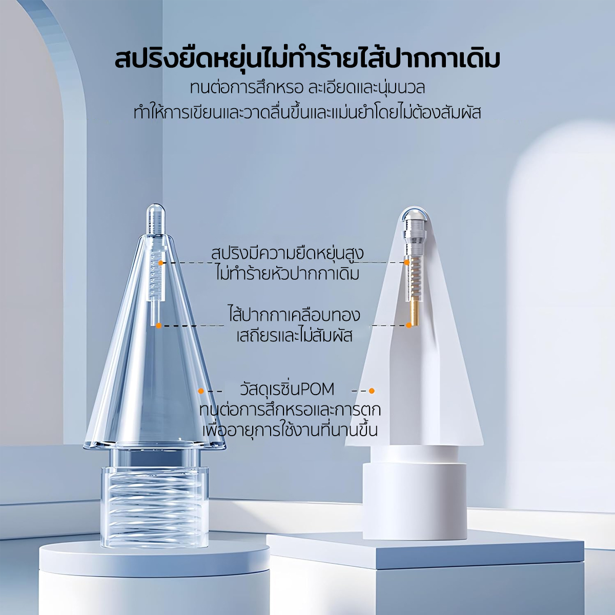 ELELAB หัวเปลี่ยนปากกาสไตลัส 6 ชิ้น พร้อมกล่อง สำหรับ iPad Pro/Air/Mini ...