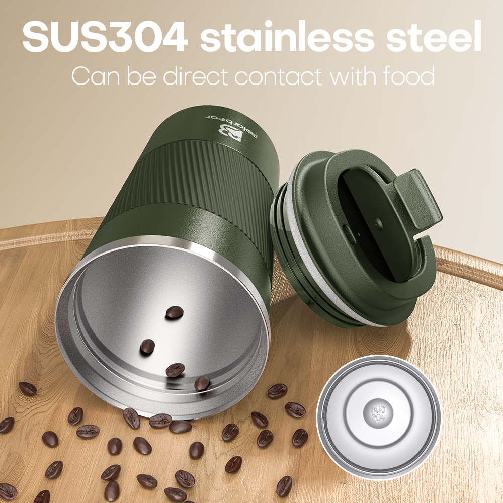 Polarbear แก้วกาแฟพกพา เก็บความเย็น แก้วกาแฟ แก้วเก็บอุณหภูมิ สแตนเลสแบบพกพา น้ำสแตนเลส 380ML ...