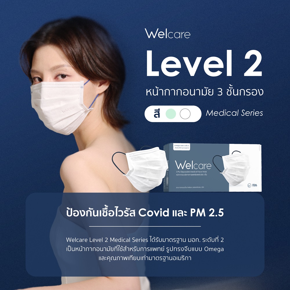 [Official] Welcare Mask 3 Ply Disposable Medical Face Mask หน้ากาก ...