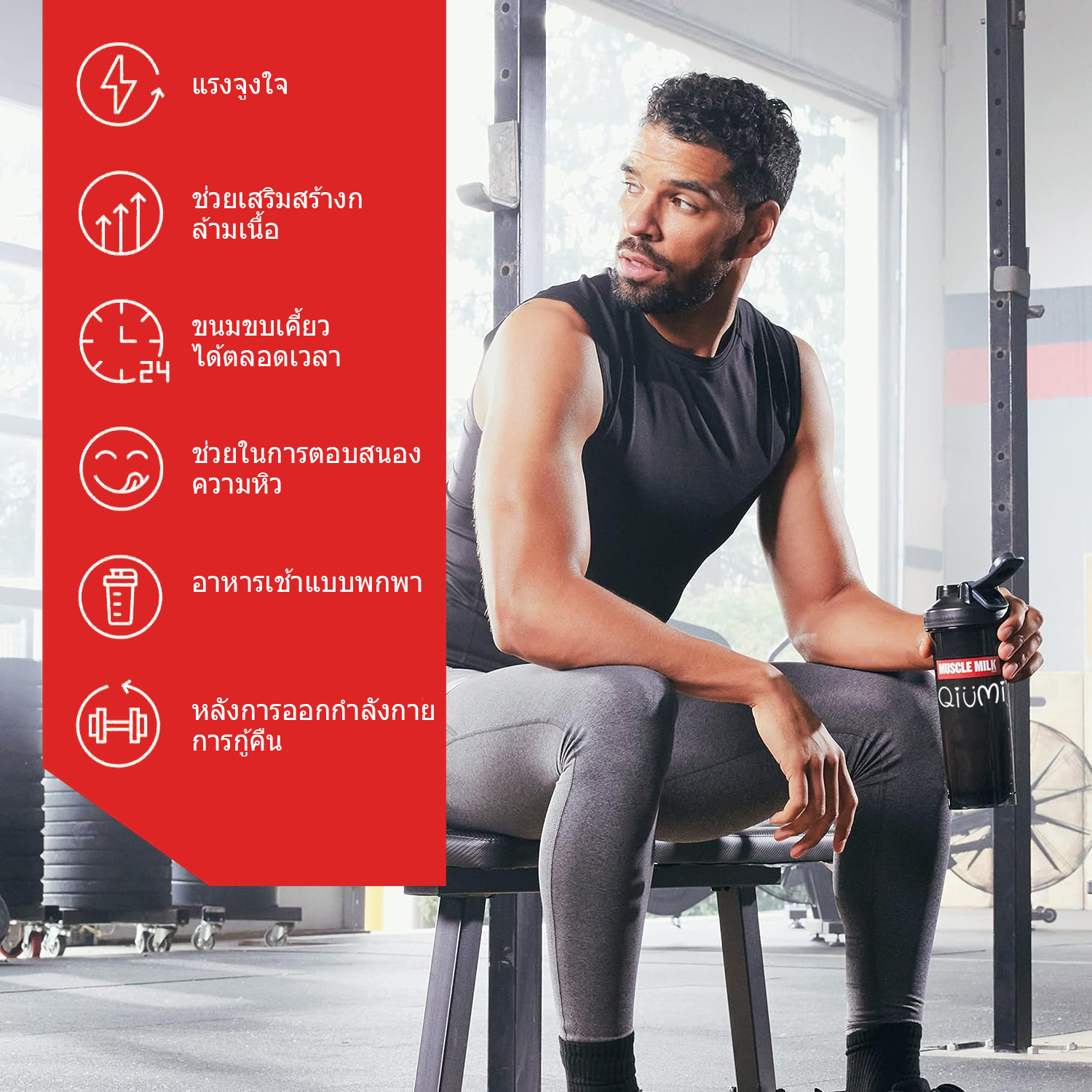 QiuMi Whey Protein Isolate เวย์โปรตีนผง BCAA 24g อาหารเสริมเวย์โปรตีน ...