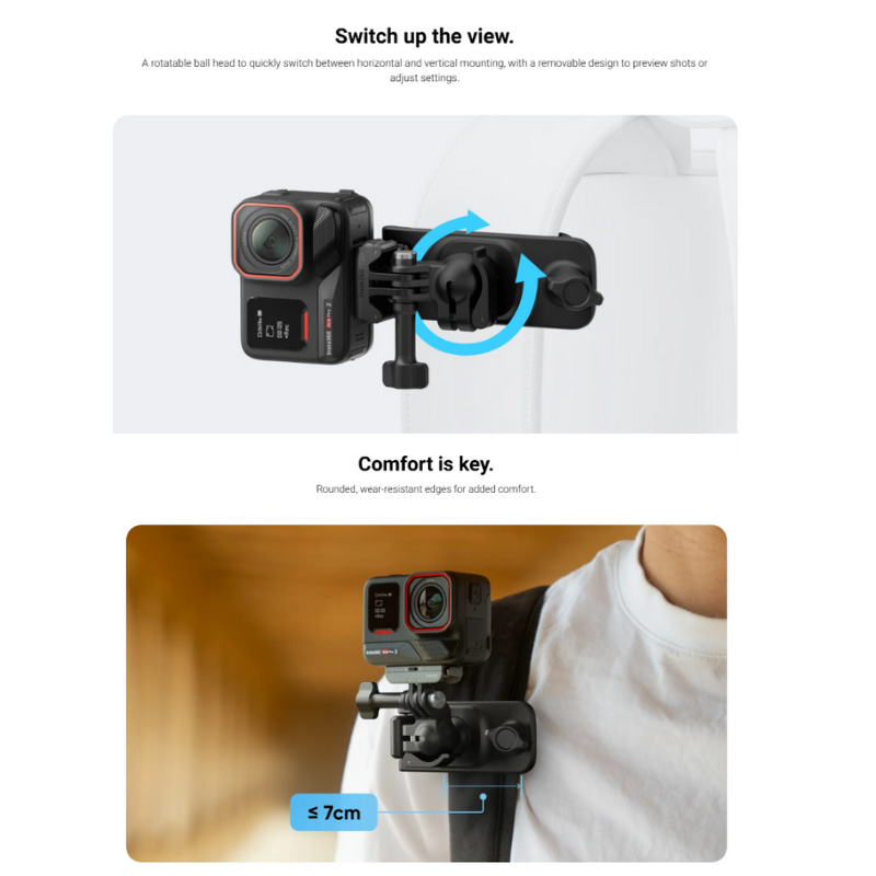 Insta360 Backpack Clip รับประกัน 1 ปี | Shopee Thailand