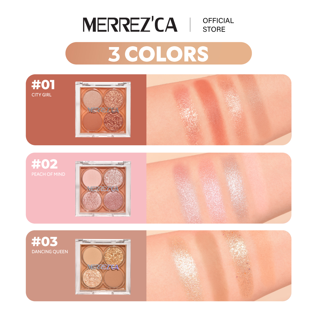 Merrezca Pro Eyeshadow Palette อายแชโดว์ครบจบในพาเลทเดียว มีทั้งเนื้อแ ...