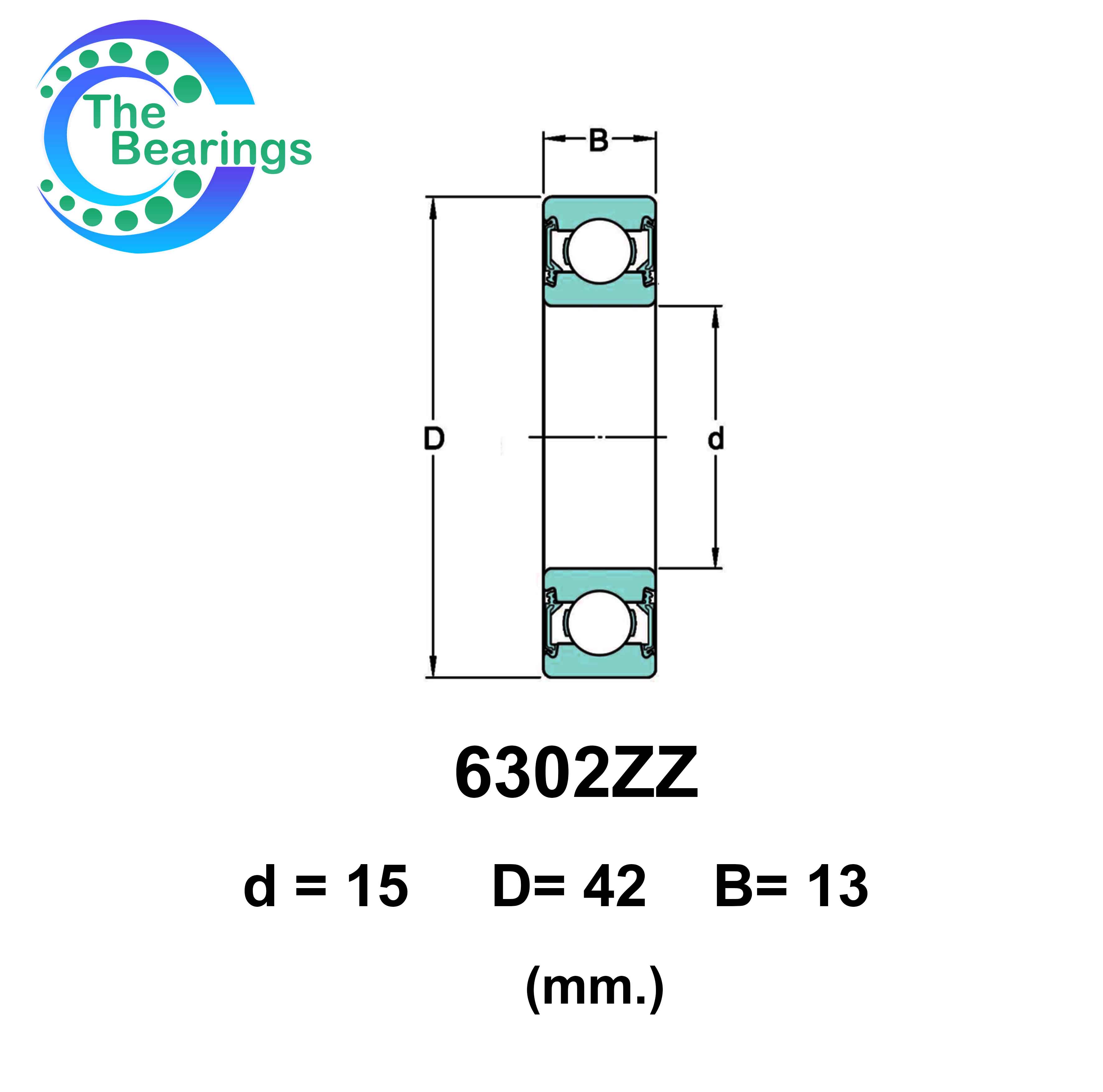6300ZZ 6301ZZ 6302ZZ 6303ZZ 6304ZZ 6305ZZ Z 2Z ฝาเหล็ก 2ข้าง ตลับลูกปืน ...