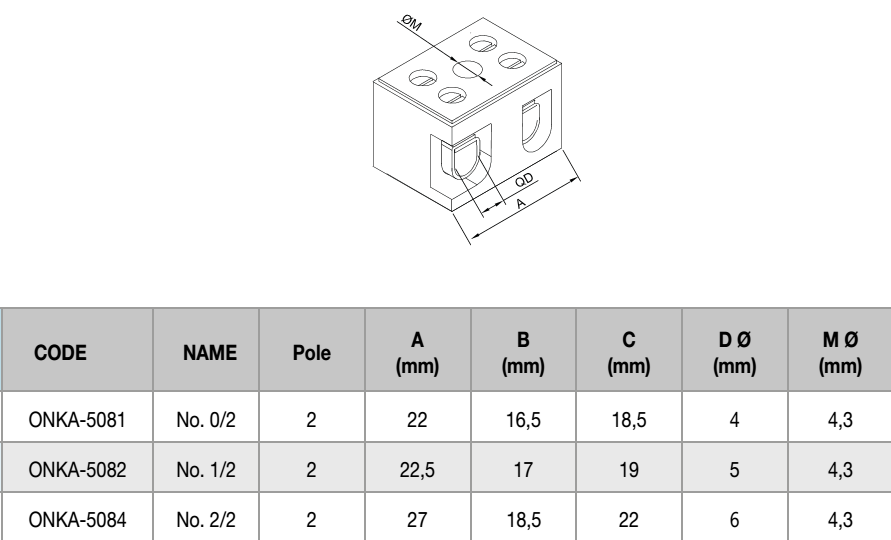 ขั้วต่อสาย ชนิด เซรามิค/ Ceramic Connectors - Onka (Made in Turkey ...