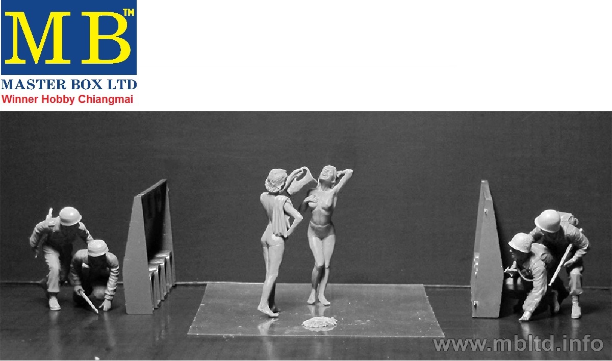 โมเดลฟิกเกอร์ Master Box 35157 US and German Paratroopers (South Europe ...