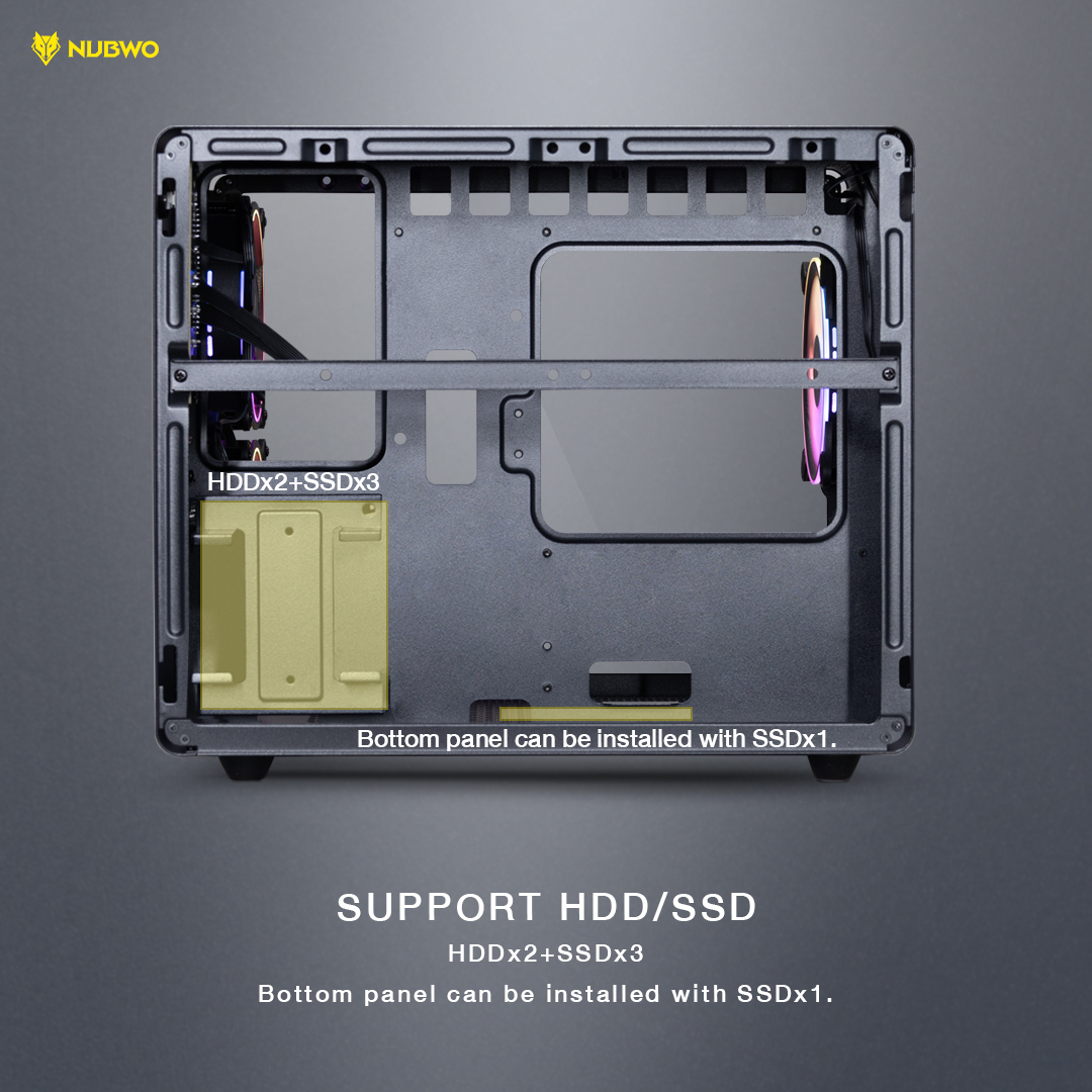 NUBWO PYTHIOS GAMING PC CASE เคสคอมพิวเตอร์ เคสเกมมิ่ง พร้อมพัดลม ARGB รุ่น NPC-331 รับประกัน ...