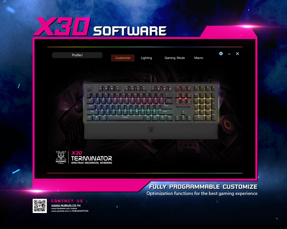 NUBWO TERMINATOR Mechanical Keyboard คีย์บอร์ดเกมส์มิ่ง มีให้เลือกทั้ง ...