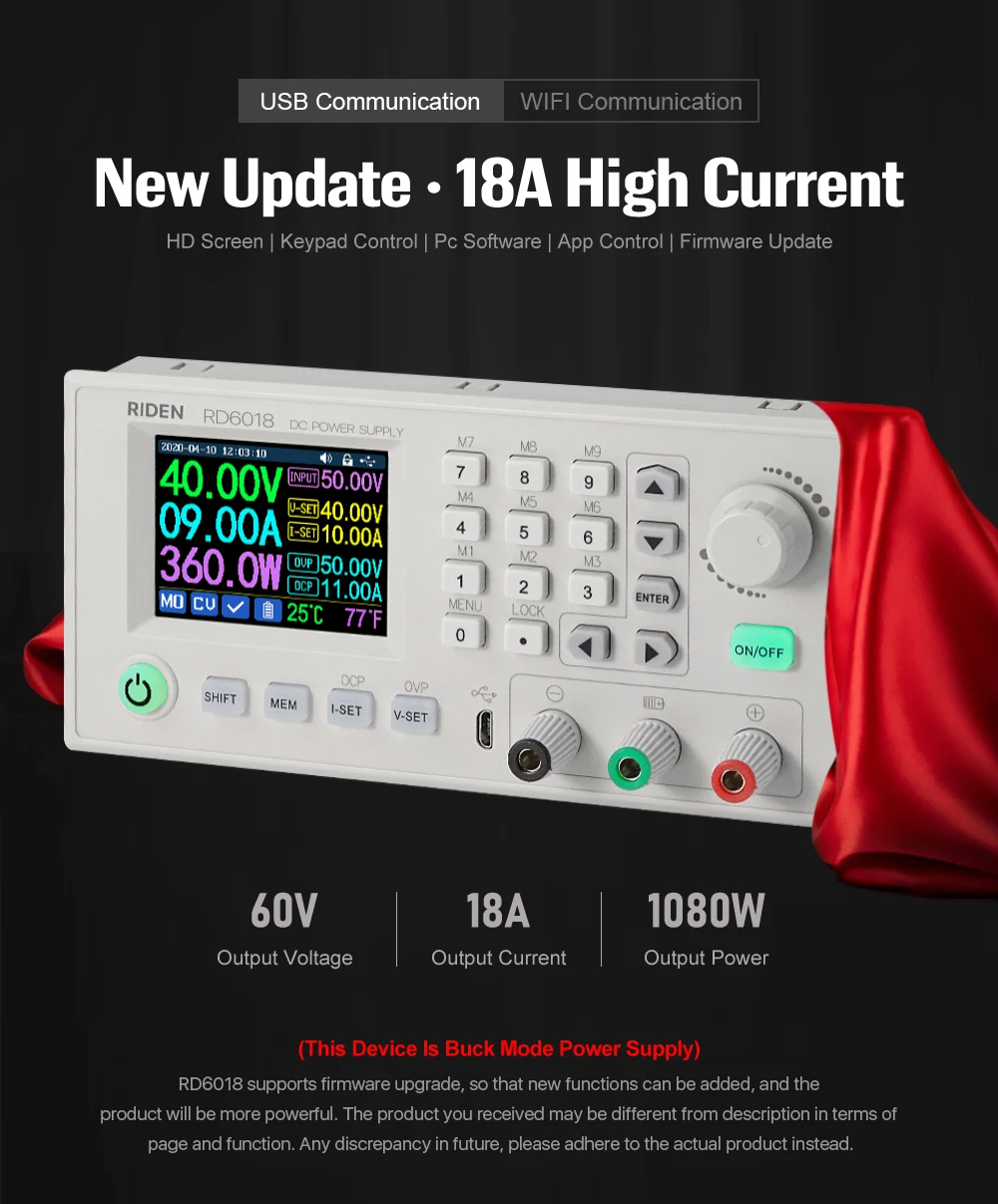 Riden RD6018 RD6024 RD6018-W RD6024-W DC Power Supply เครื่องจ่ายไฟ ...