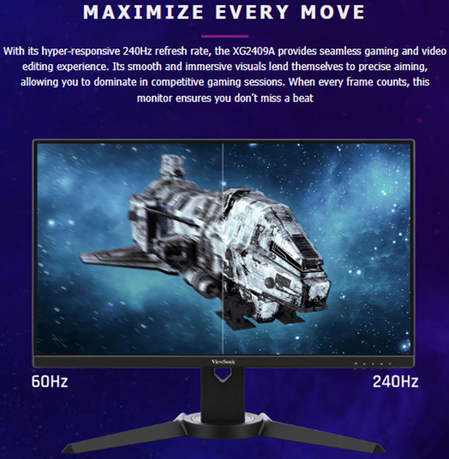 Viewsonic 24" XG2409A Full HD (1920x1080p@240Hz) LED Super Clear Ips ...