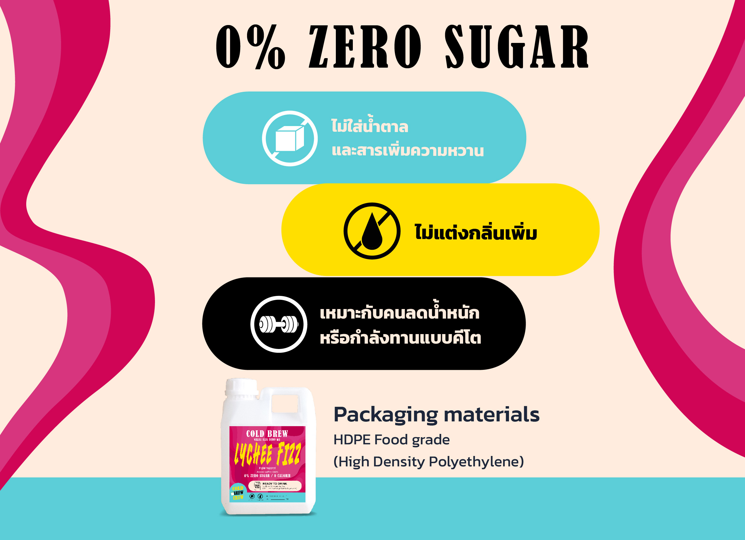 กาแฟ LycheeFizz ขนาด5000ml กาแฟสกัดเย็น คั่วอ่อน ลิ้นจี่หอม สดชื่น ...