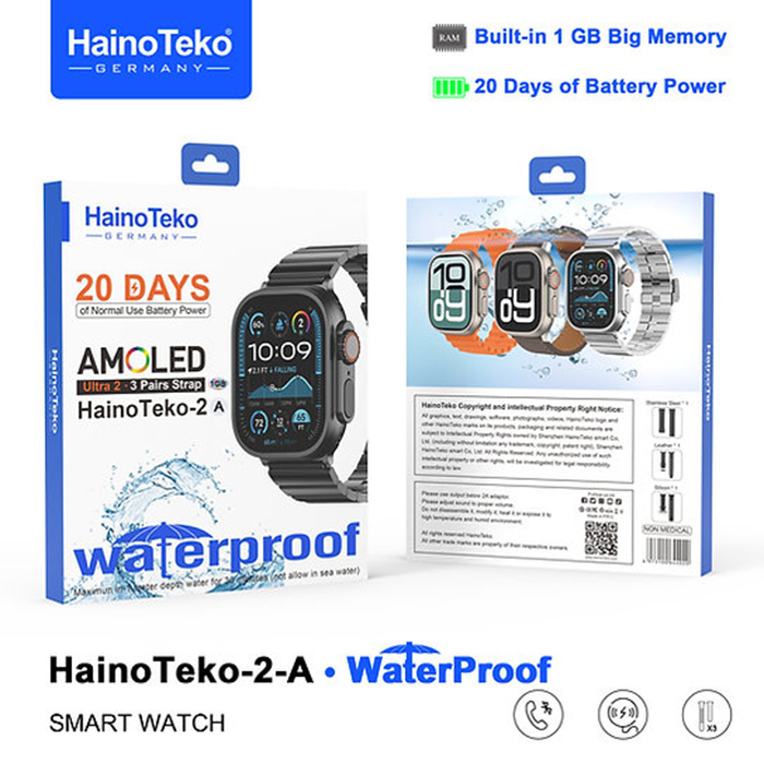 HainoTeko-2-A Smartwatch ผู้ชายผู้หญิงกีฬานาฬิกา หน้าจอสัมผัสรับ/โทรเสียเกมบลูทูธเพลง | Shopee ...