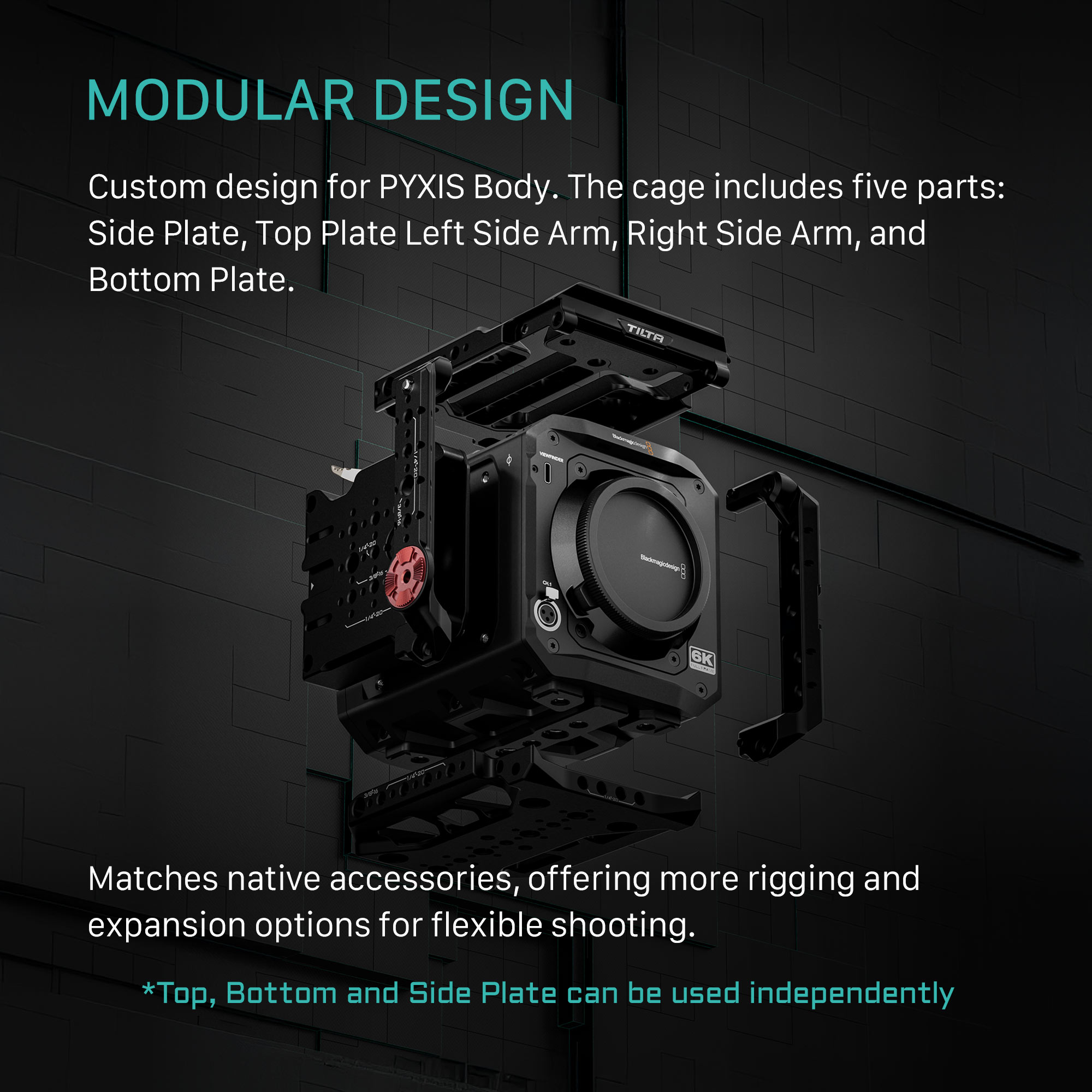 TILTA Camera Cage for Blackmagic PYXIS 6K Pro Kit [V-Mount] | Shopee ...