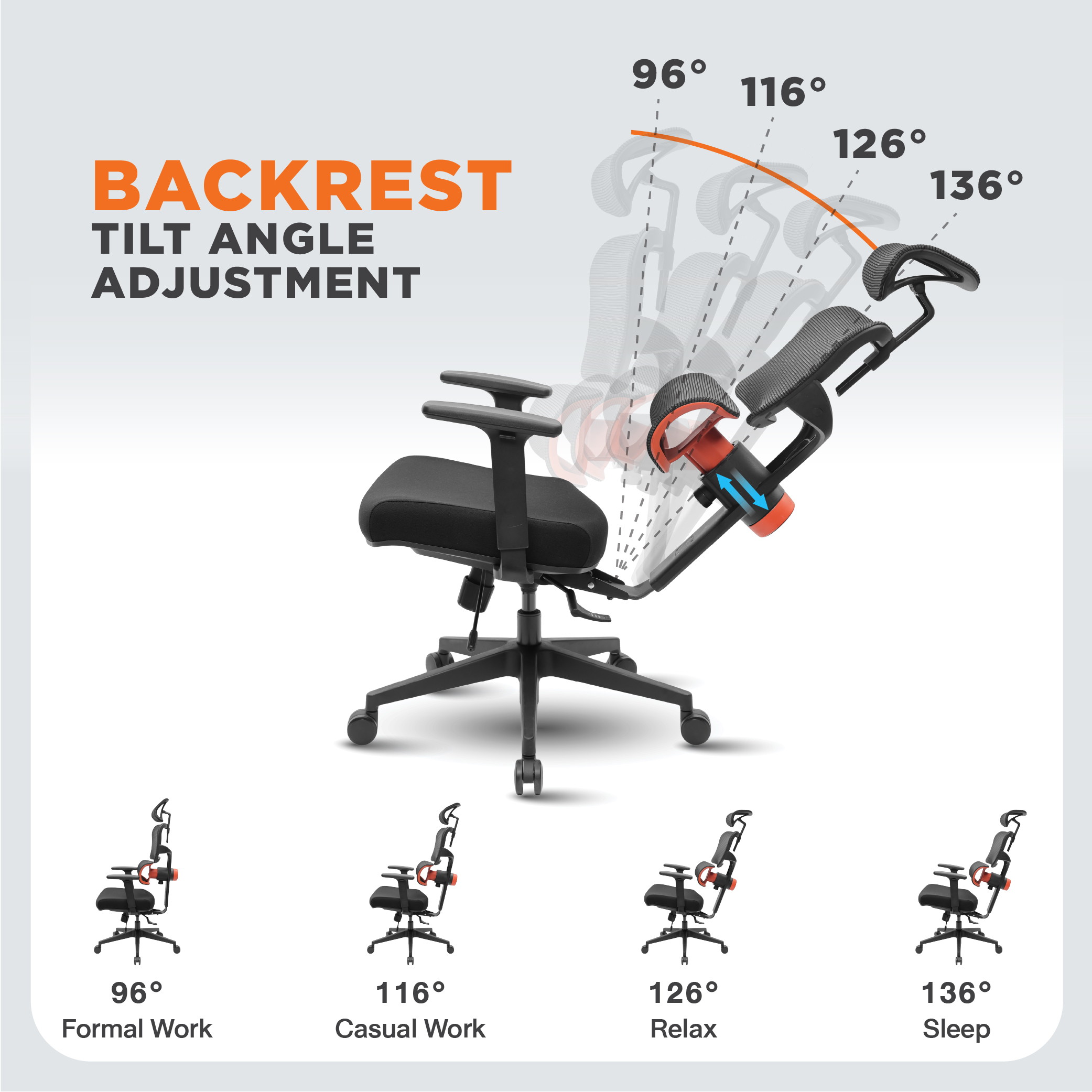 Ergotrend เก้าอี้เพื่อสุขภาพเออร์โกเทรน รุ่น HESSE สีดำ | Shopee Thailand