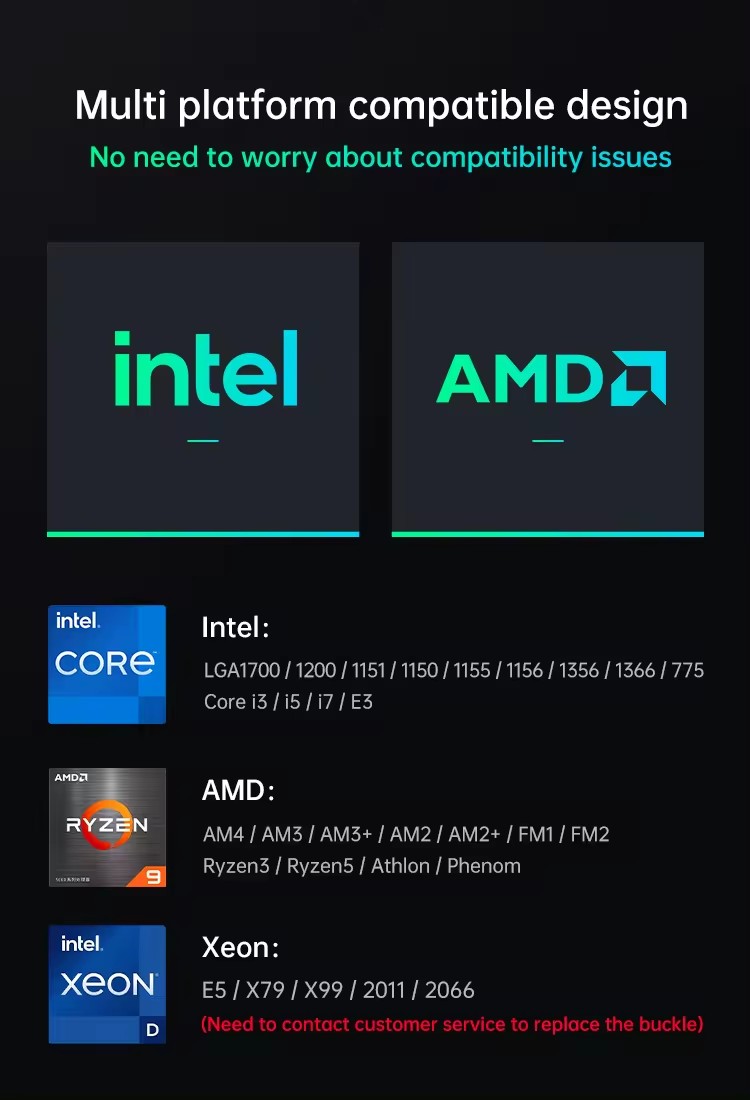 CPU AIR COOLER (พัดลมซีพียู) SNOWMAN MX6-V3 Series Intel LGA115X / 1200 / 1700 AMD: AM3 / AM4 ...