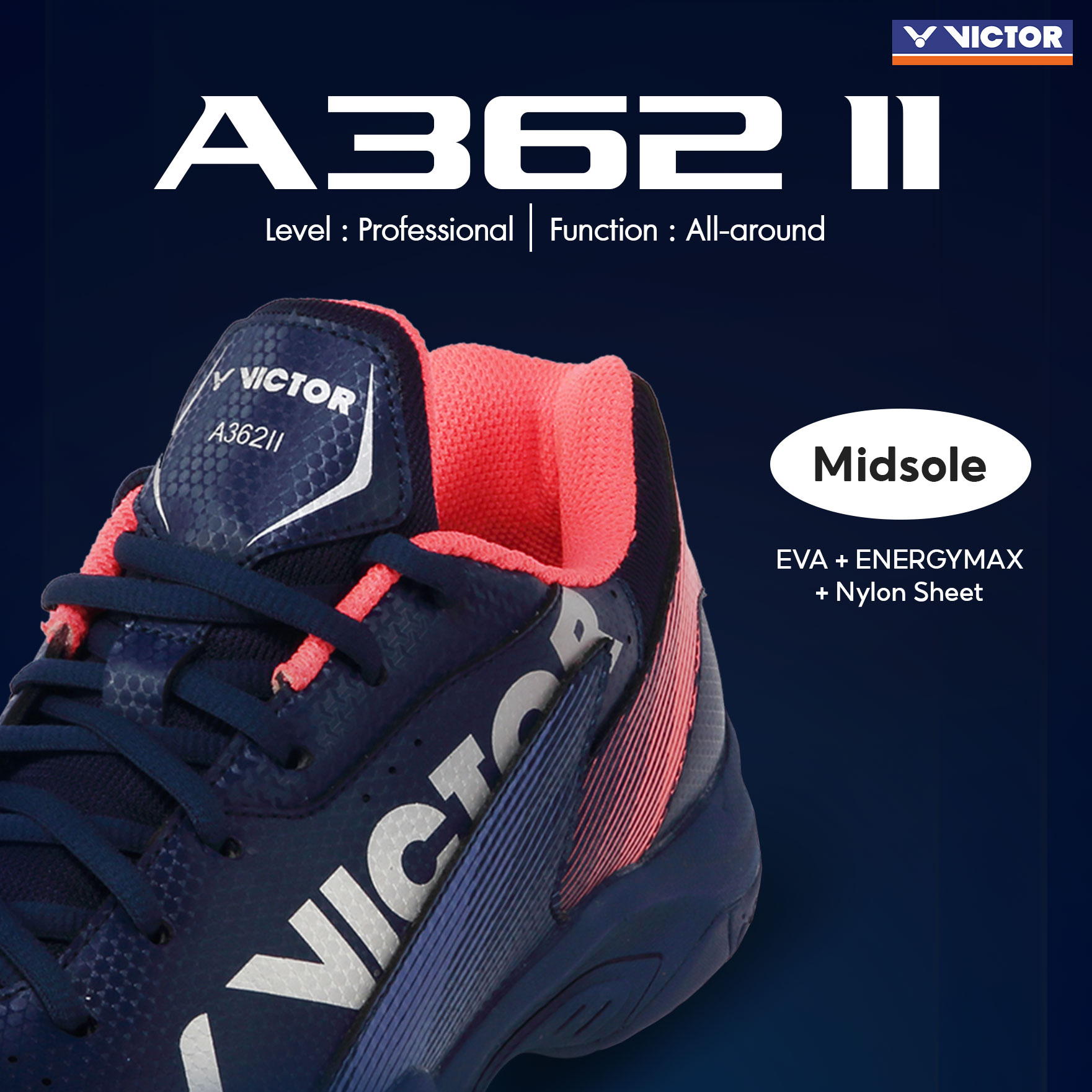 VICTOR รองเท้ากีฬาแบดมินตัน รุ่น A362 II | Shopee Thailand