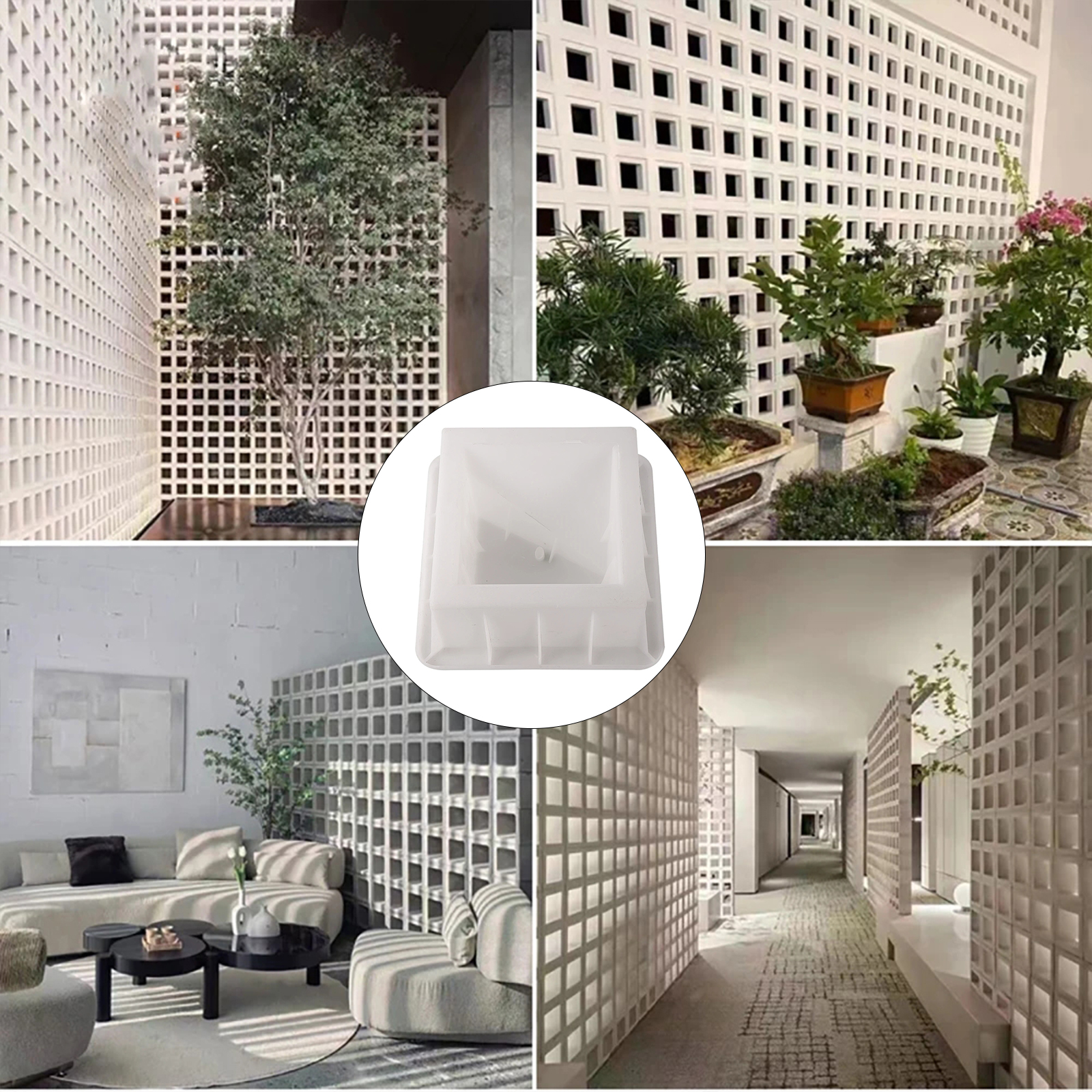 LOCAL Radiantsync Hollow Brick Mold,พลาสติกสแควร์ซีเมนต์อิฐโบราณแม่พิมพ์,อาคารสวน | Shopee Thailand