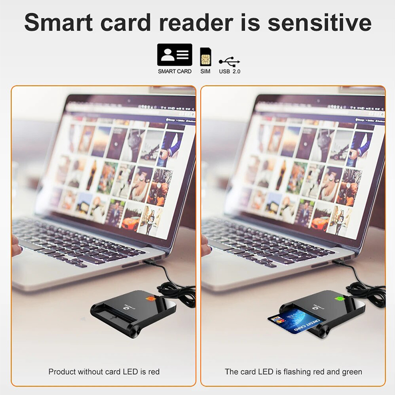 Zoweetek เครื่องอ่านบัตรประชาชน Smart Card Reader บัตรสมาร์ทการ์ด ID/IC ...