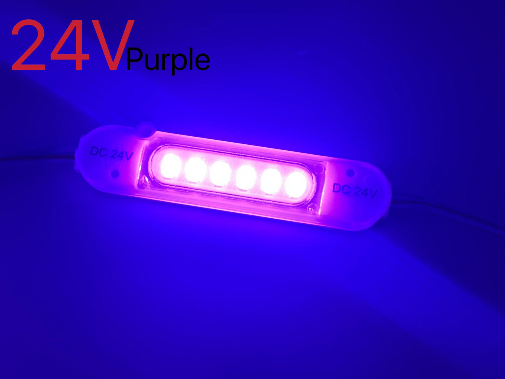 CARไฟโมดุล ไฟติดรถยนต์ LED Module 6led 12v กับ 24v 20ชิ้น(1แผง)มี 8 สี ...