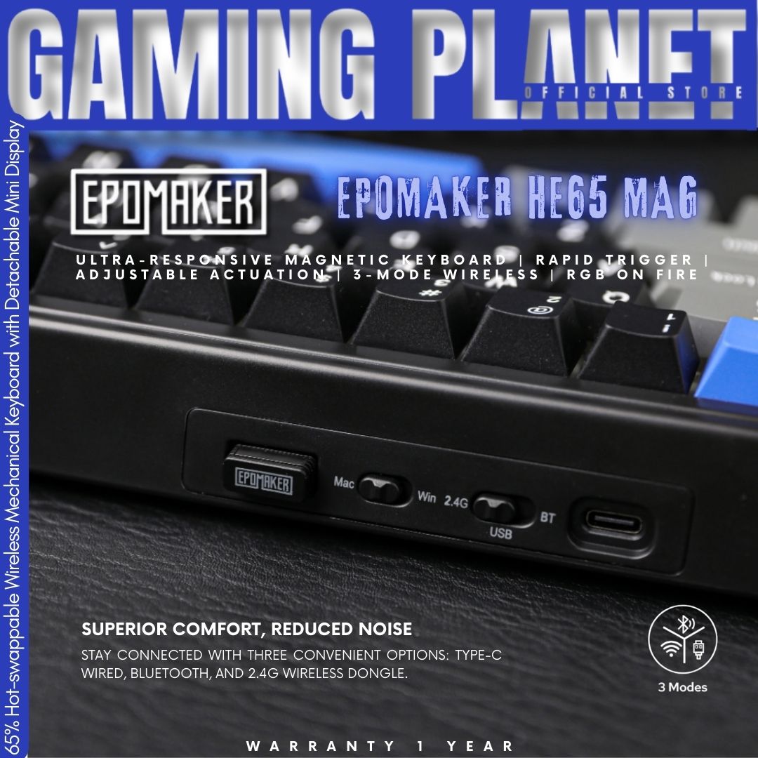 [ของแท้ 100%] EPOMAKER HE65-Mag คีย์บอร์ด Magnetic Switch | เชื่อมต่อ 3 ...
