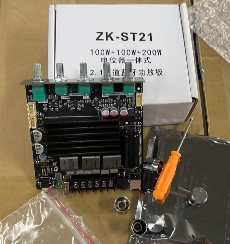 ZK-ST21 แท้ TPA3221 100W*2+200W DC 12-30v รองรับ ปรีไมค์ zk amp แอมป์จิ๋วขับซับ | Shopee Thailand