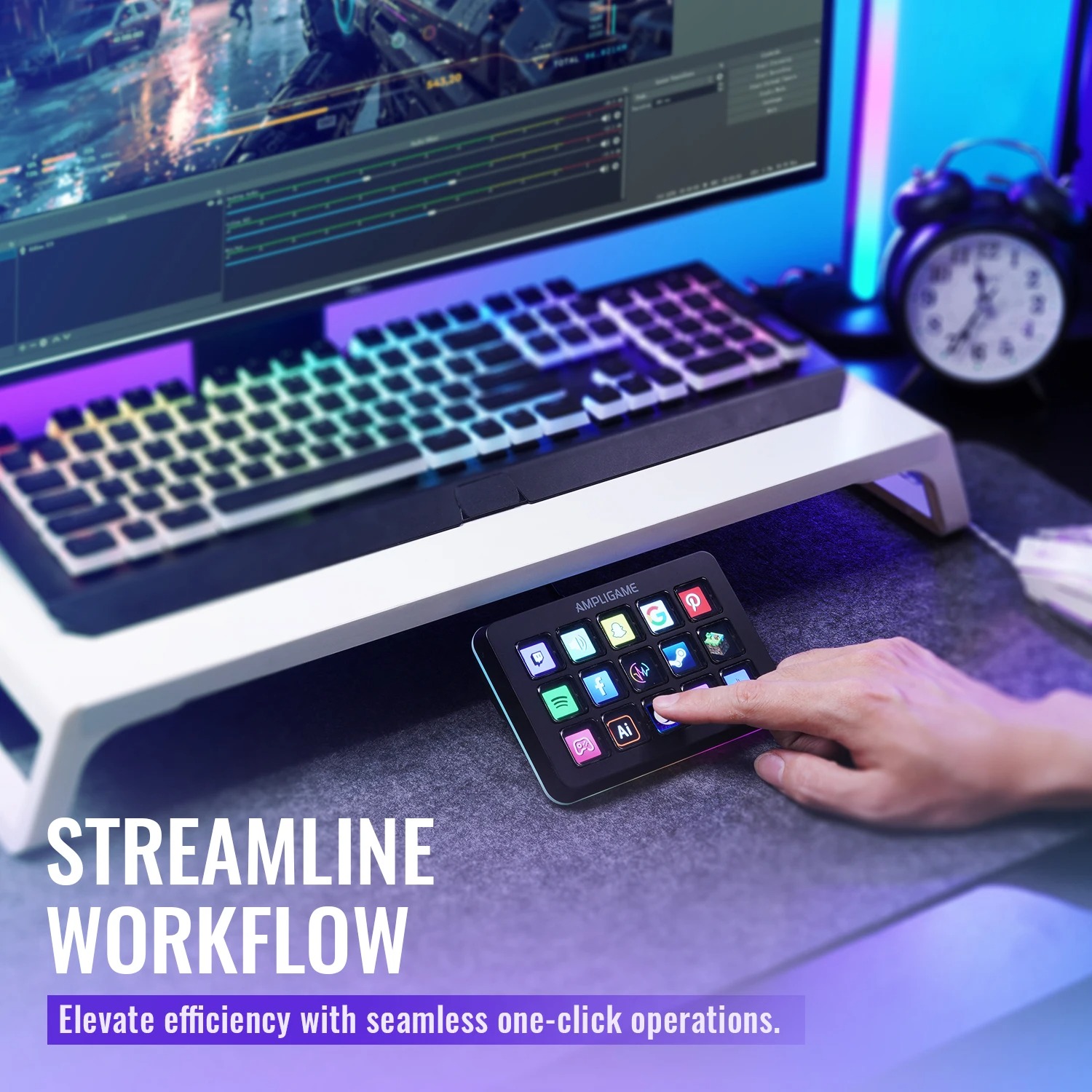 [Pre-order] FIFINE D6 2025 Stream Deck อุปกรณ์สตรีม 15 Hot Keys LCD OBS ...