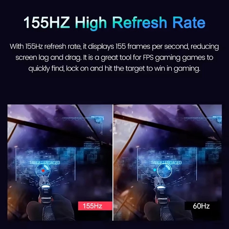 Monitor portable 18 inch 2K 155Hz (2560*1600P HDR 100% FreeSync 3ms ...