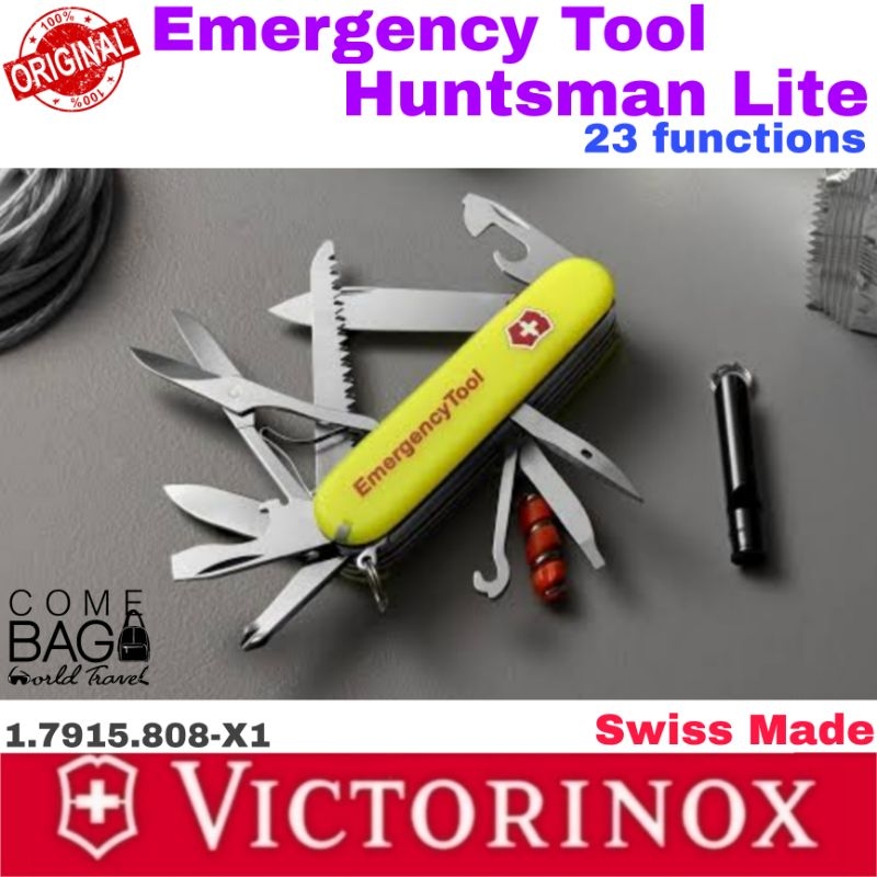 มีดพับVictorinox Emergency Huntsman Lite (มีไฟ) 23 ฟังก์ชั่นการใช้งาน ...