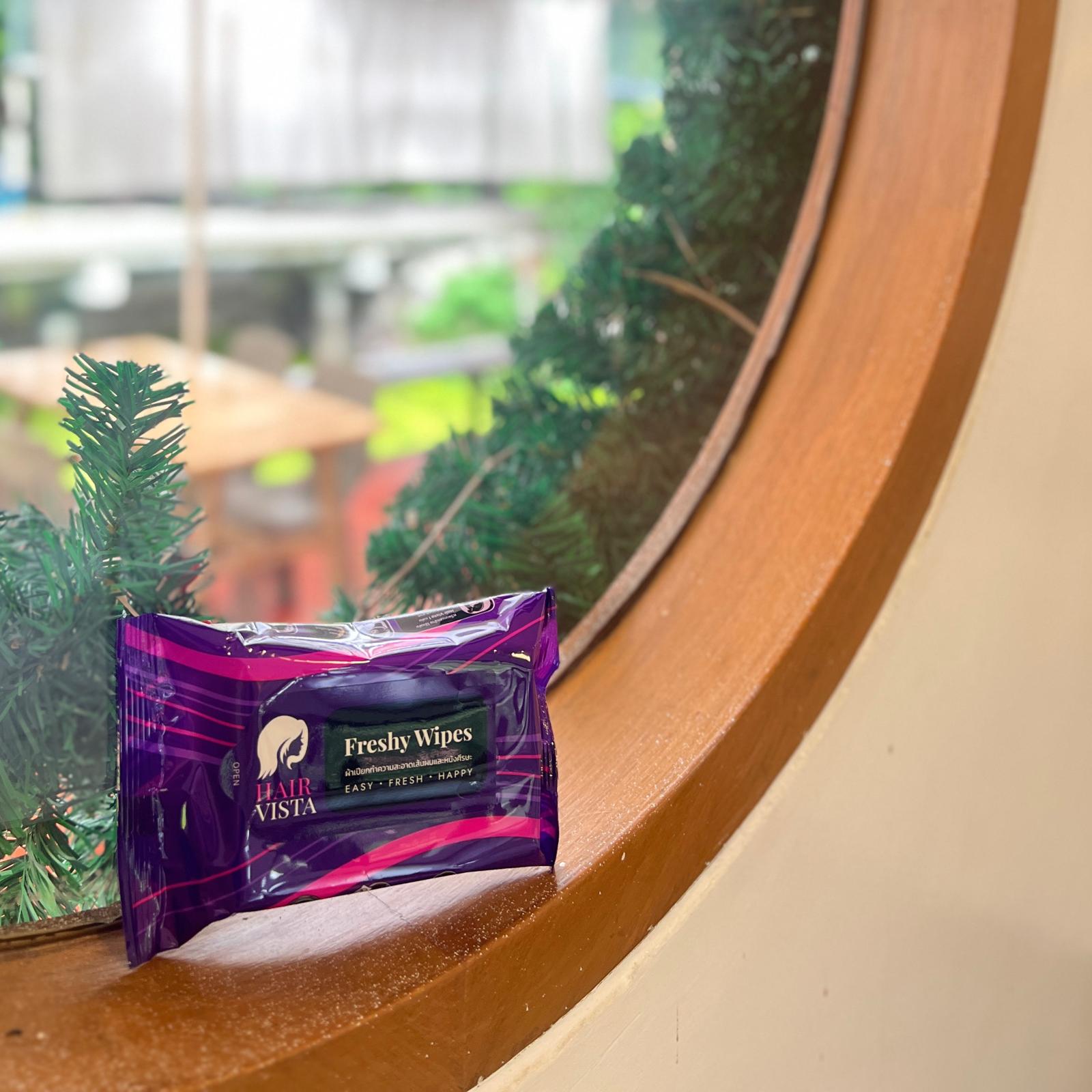 Hair Vista แผ่นทำความสะอาดเส้นผม และหนังศีรษะ ลดความมัน และมีกลิ่นหอม ...