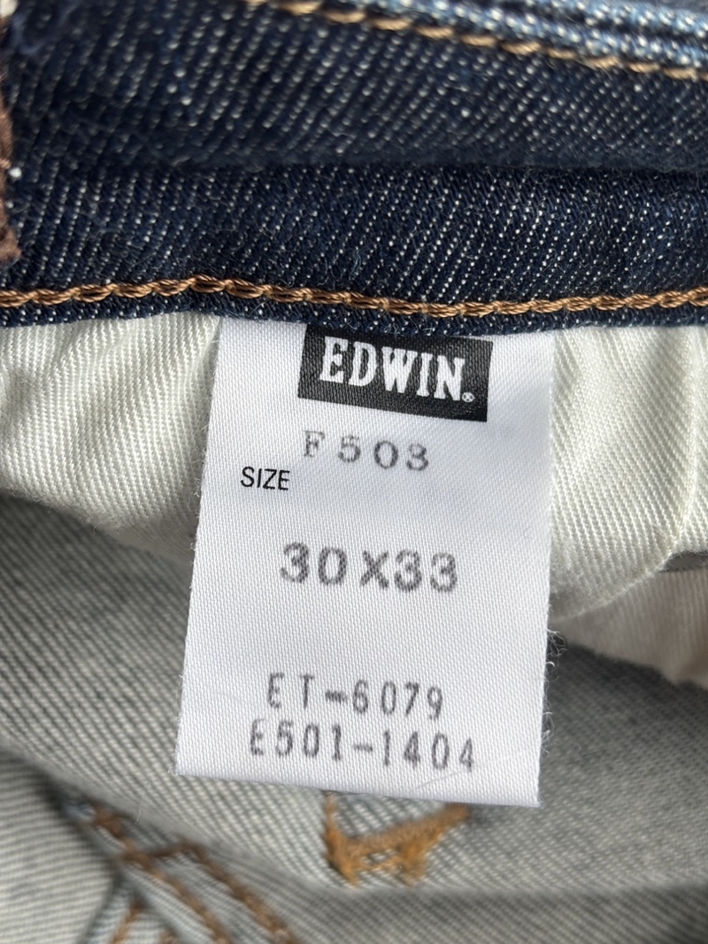กก19 มือสองมีขาด ตำหนิตามรูปภาพ EDWIN กางเกงยีนส์ 503 FLEX w30 เอ็ดวิน | Shopee Thailand