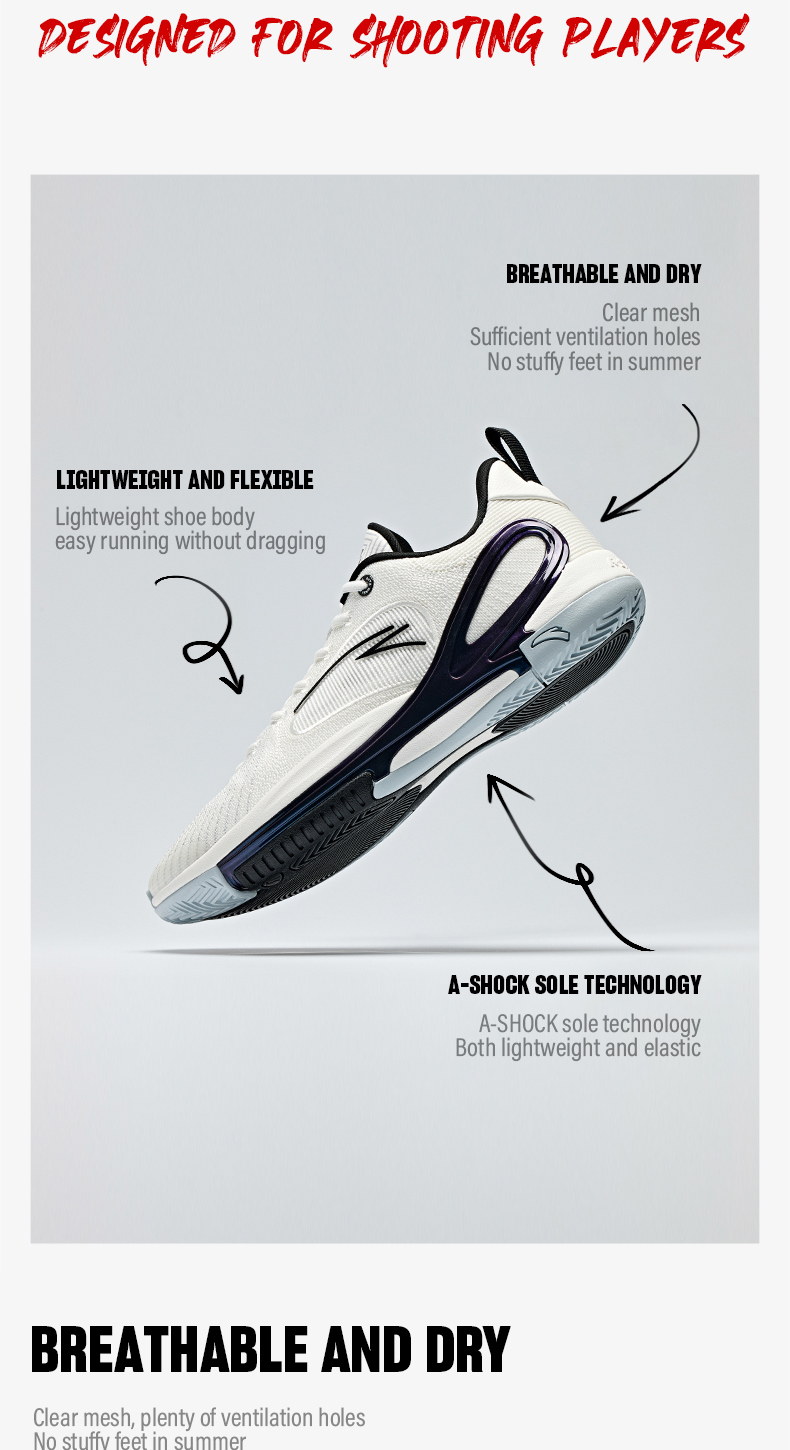 ANTA Splash 7 Team รองเท้าบาสชาย A-SHOCK Men Basketball Shoes 1125B1605 ...